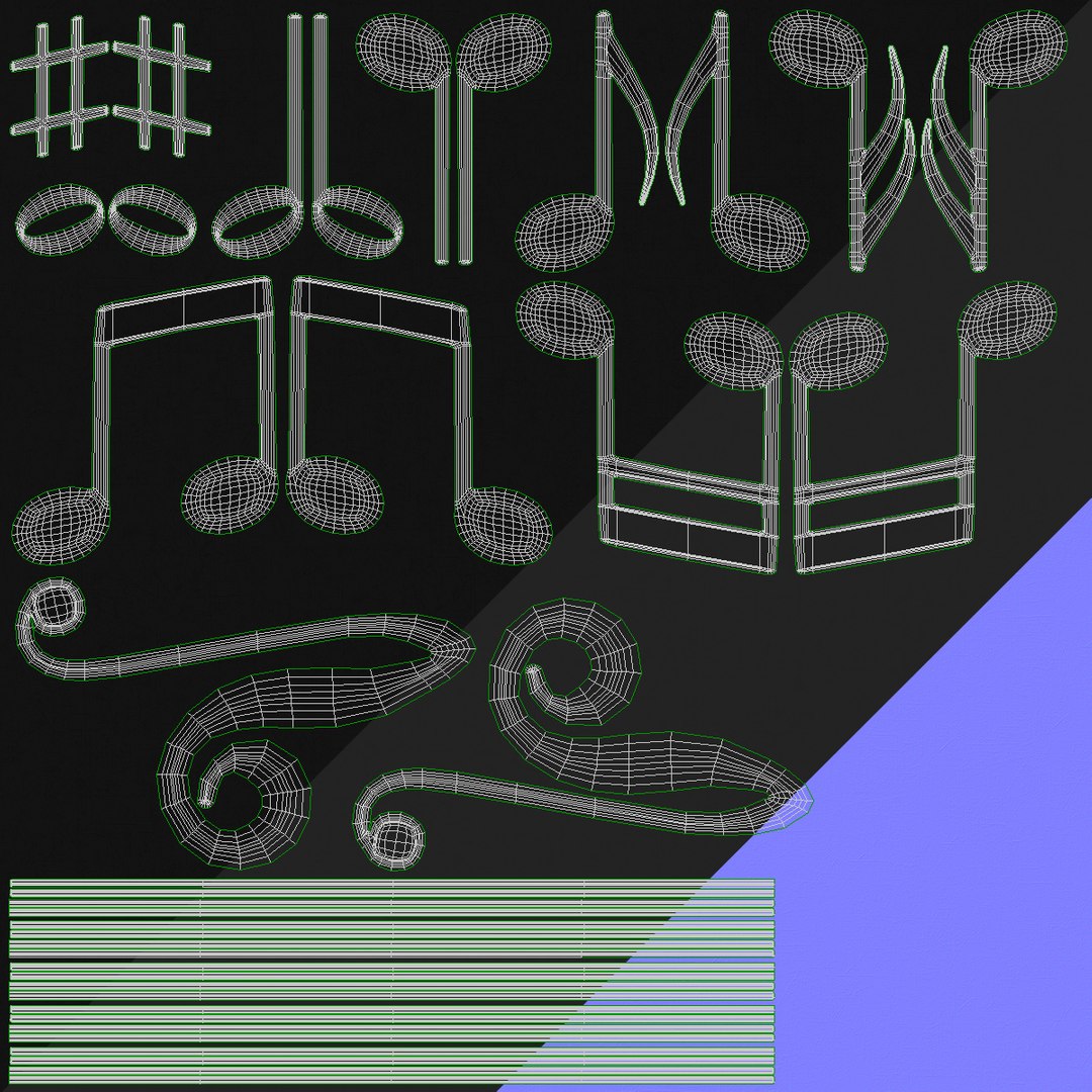 3D Model Musical Notes - TurboSquid 1248498