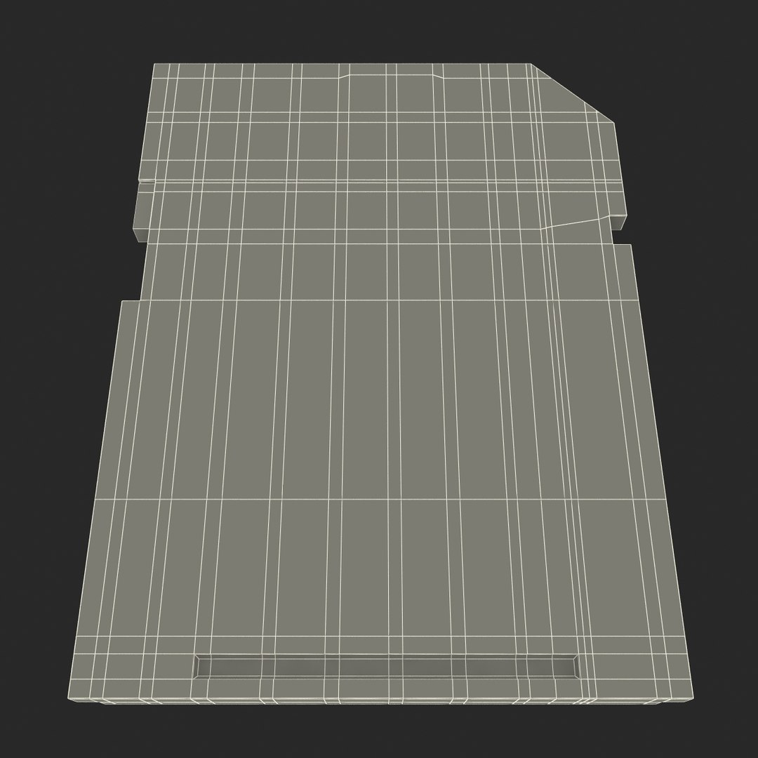 3d Model Of Memory Card Sd 32