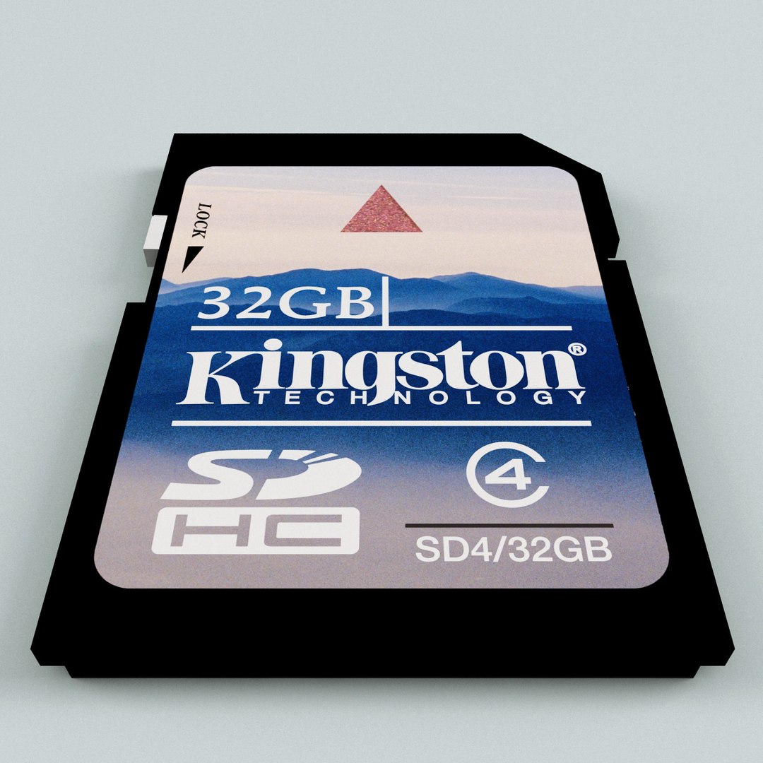 3d Model Of Memory Card Sd 32