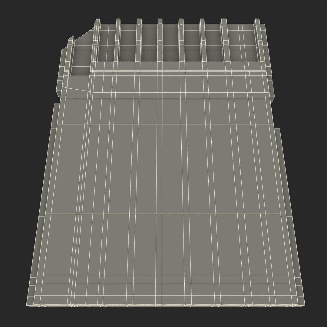 3d Model Of Memory Card Sd 32