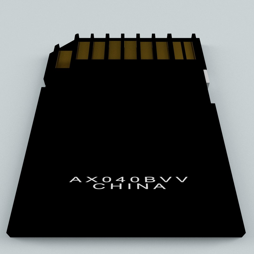 3d Model Of Memory Card Sd 32