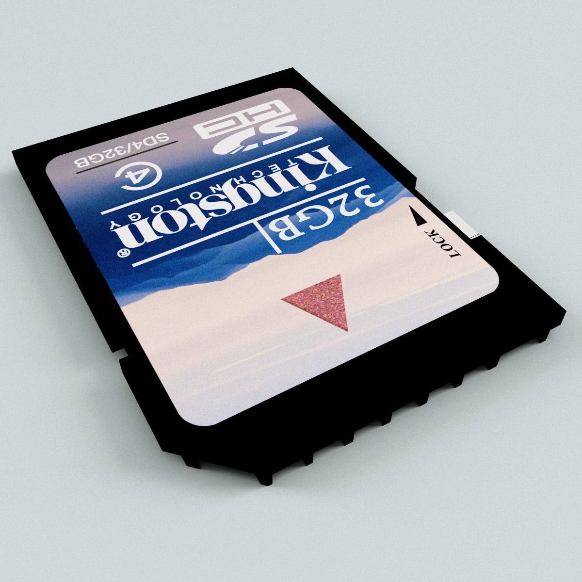 3d model of memory card sd 32