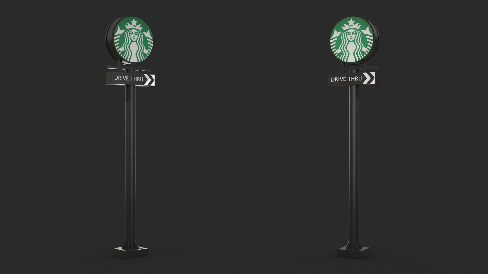 3D Starbucks Signs Collection Model - TurboSquid 2299542