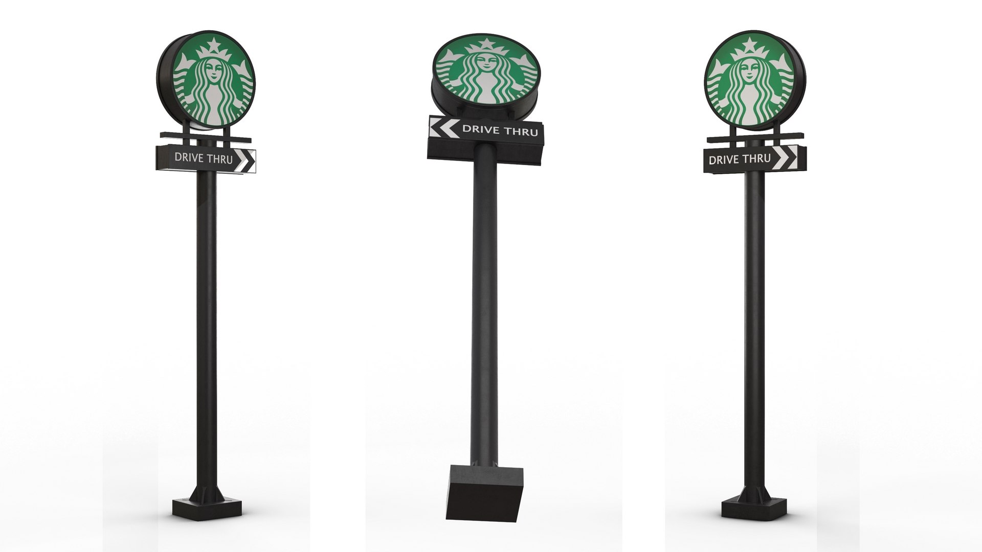 3D Starbucks Signs Collection Model - TurboSquid 2299542