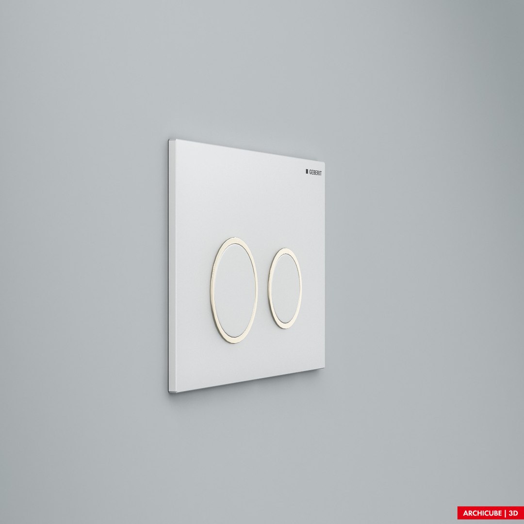 geberit flush panel 3d fbx