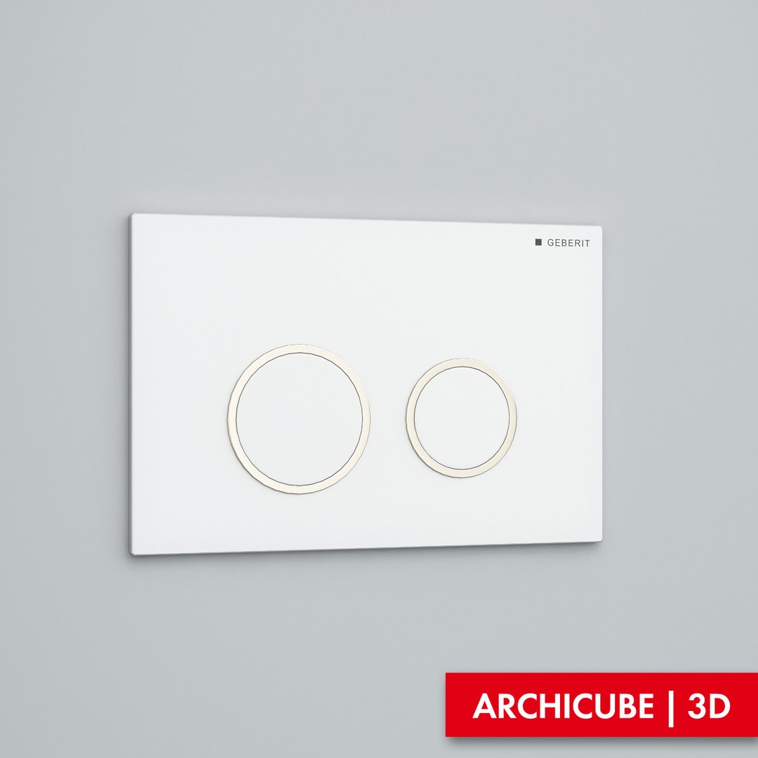 geberit flush panel 3d fbx