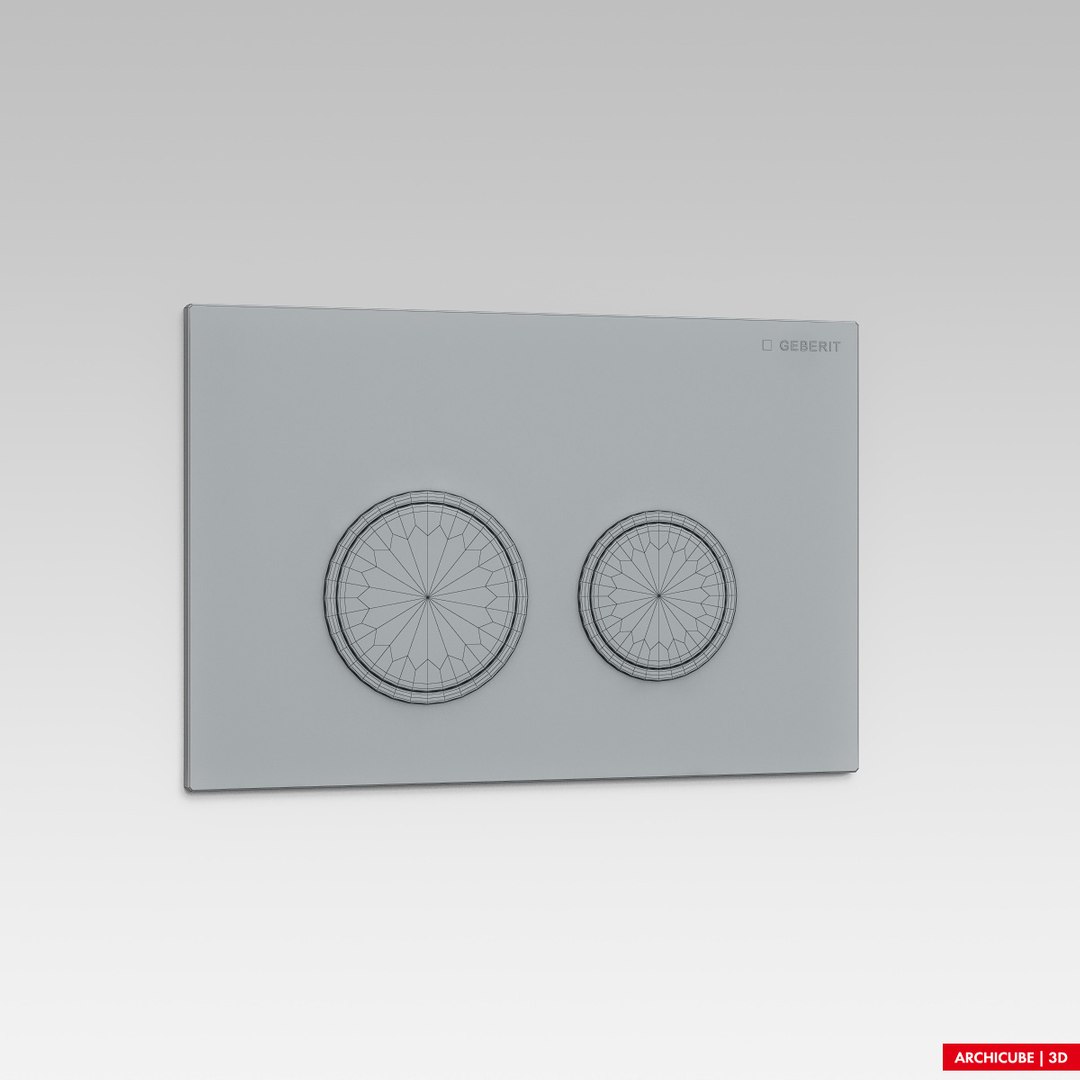 geberit flush panel 3d fbx