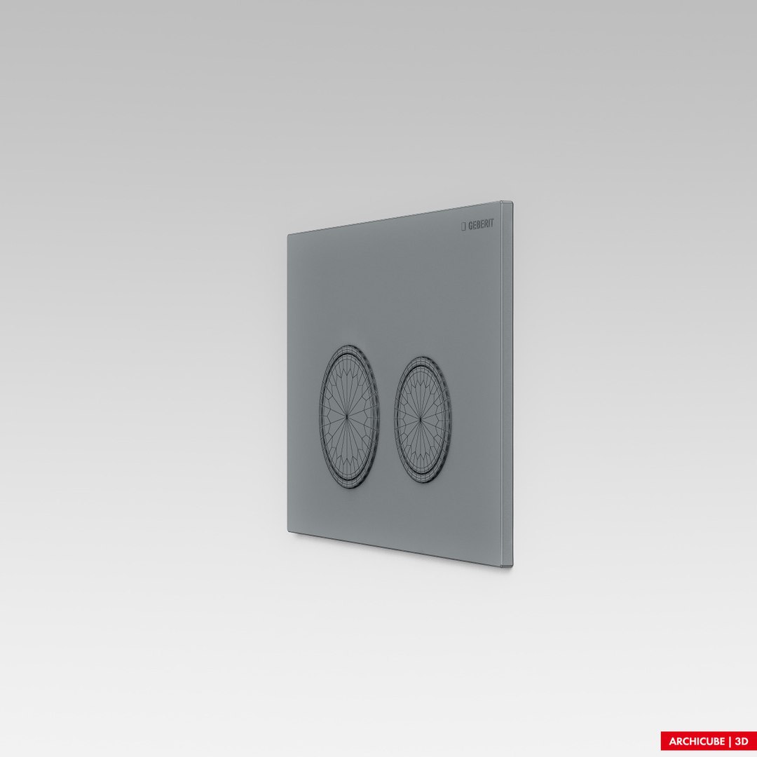 geberit flush panel 3d fbx