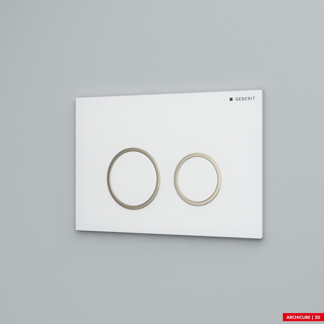 geberit flush panel 3d fbx
