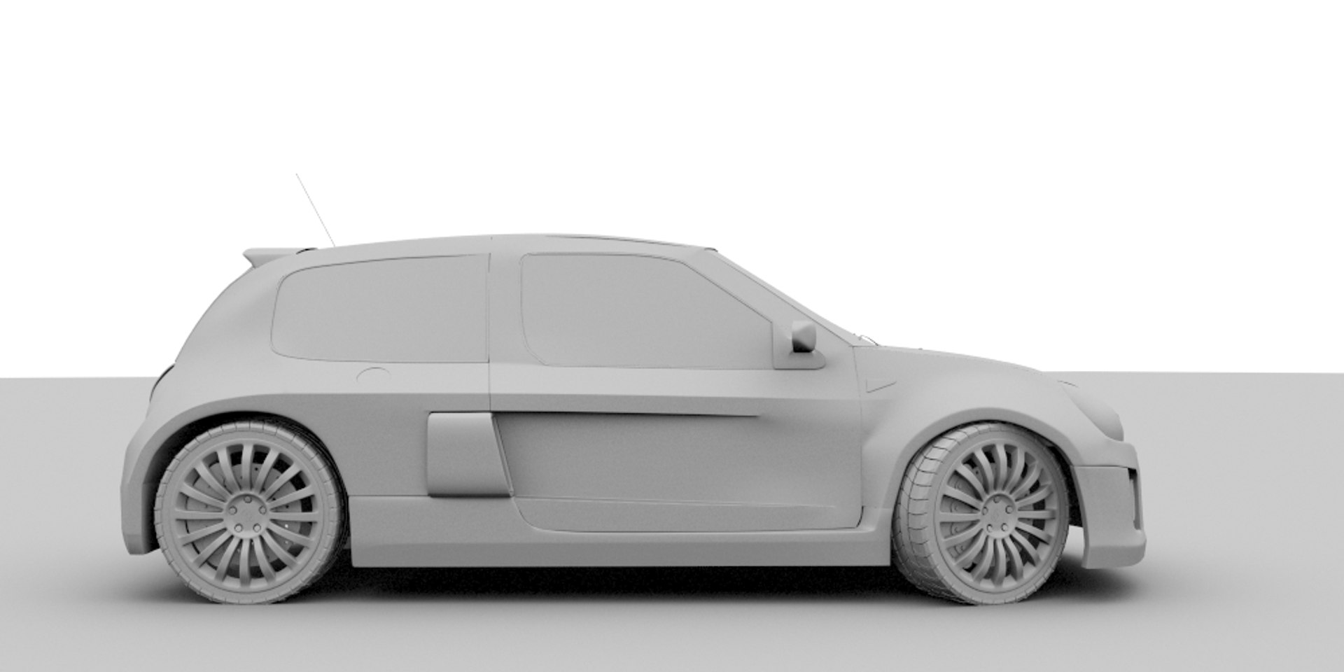 renault clio sport v6 3d model