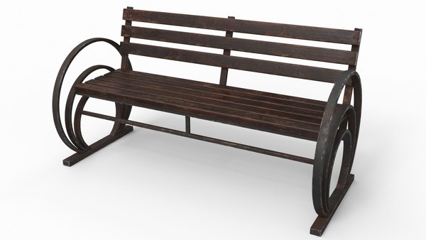 modelo 3d Desgastado en banco - TurboSquid 1882434