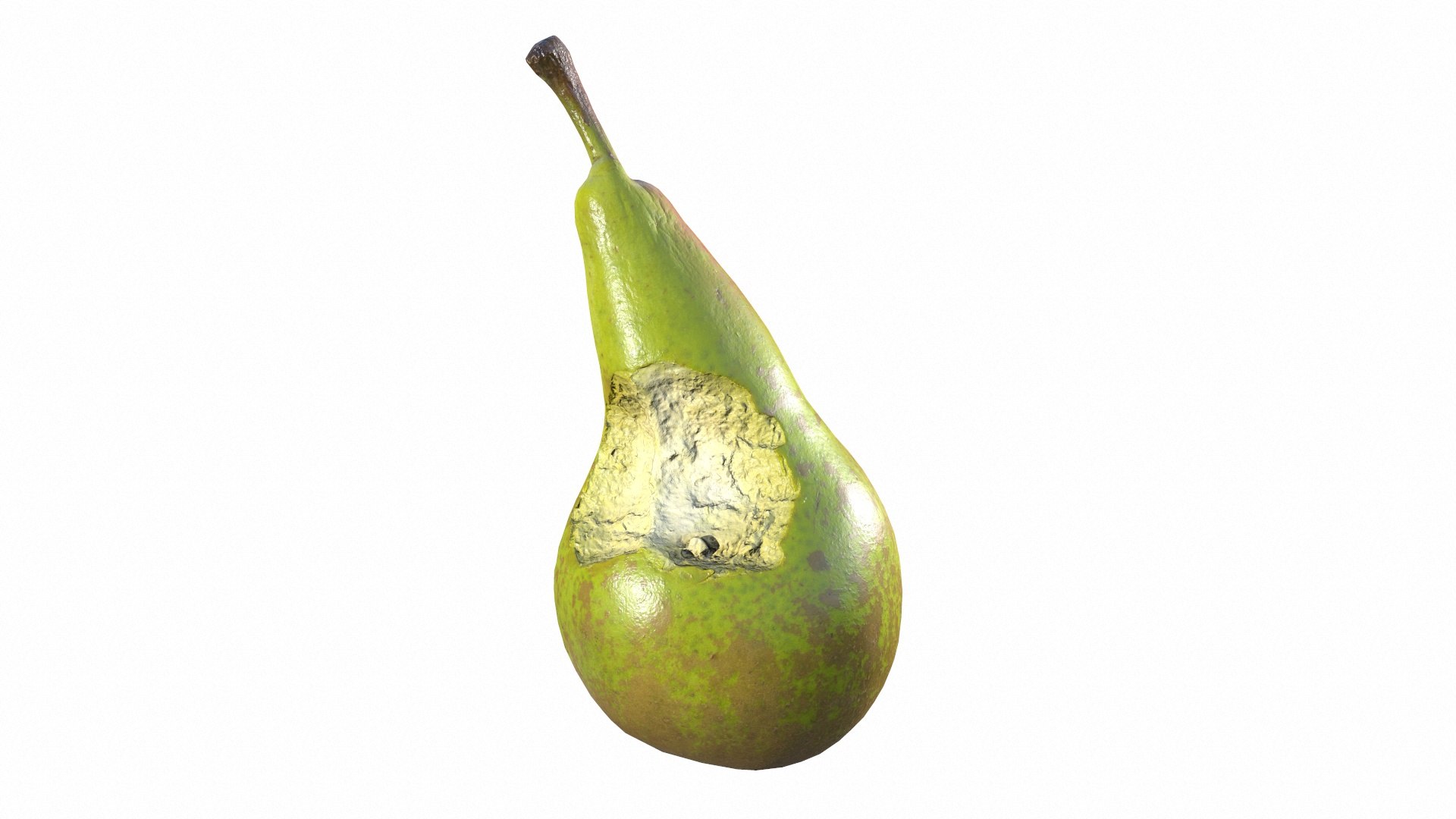 3D Green Pear Bite - TurboSquid 2432772