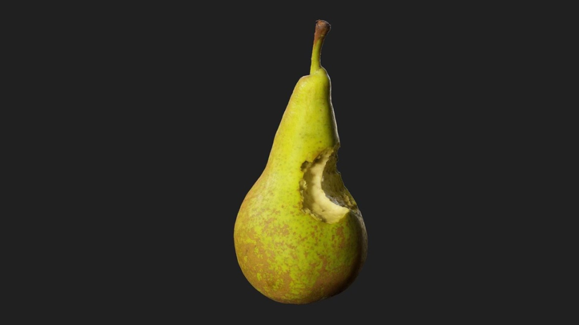 3D Green Pear Bite - TurboSquid 2432772