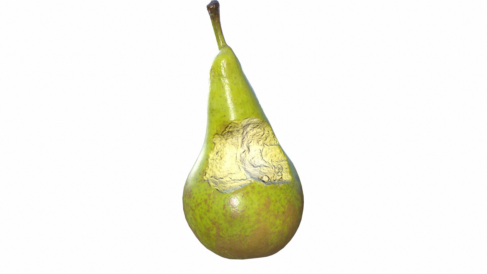 3D Green Pear Bite - TurboSquid 2432772