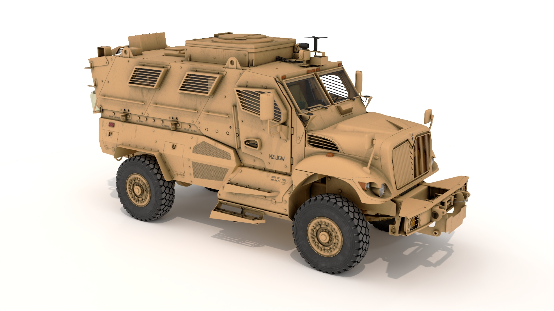 3D Military Armored Vehicle Sandy Rigged Model - TurboSquid 2285021