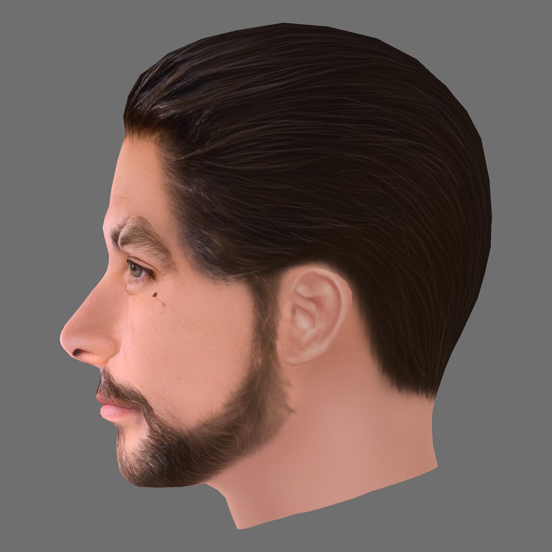 Jason Momoa Head - Low Poly Head For Game Model - TurboSquid 2296556