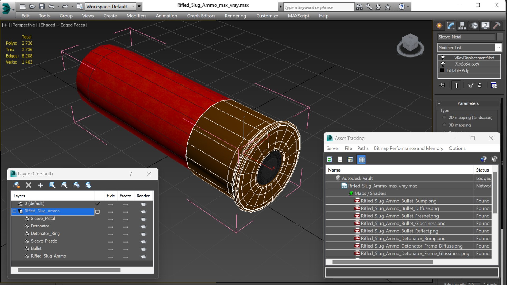 Rifled Slug Ammo Model - TurboSquid 2136796