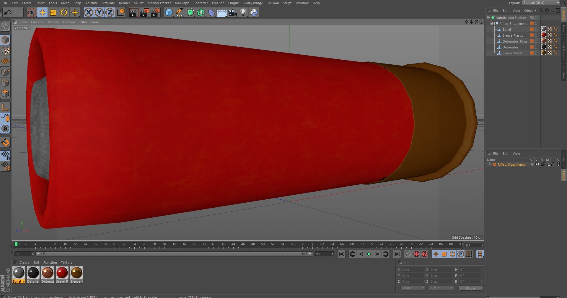 Rifled Slug Ammo model - TurboSquid 2136796