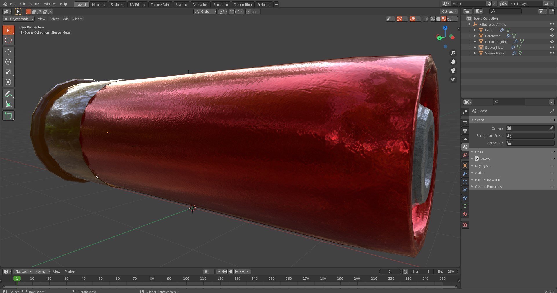 Rifled Slug Ammo Model - TurboSquid 2136796