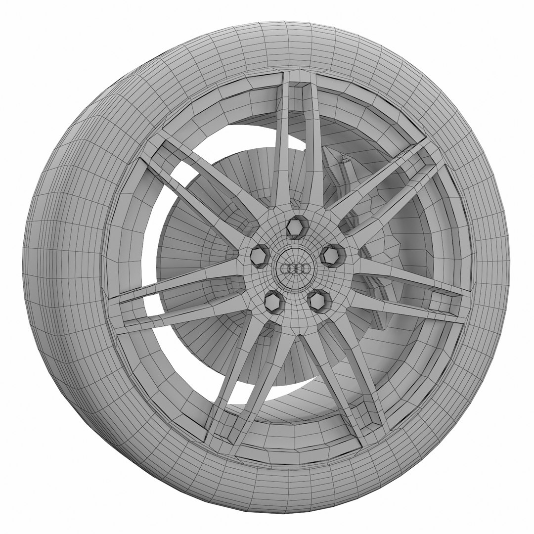 3D Model Audi Rim Tire - TurboSquid 1626293