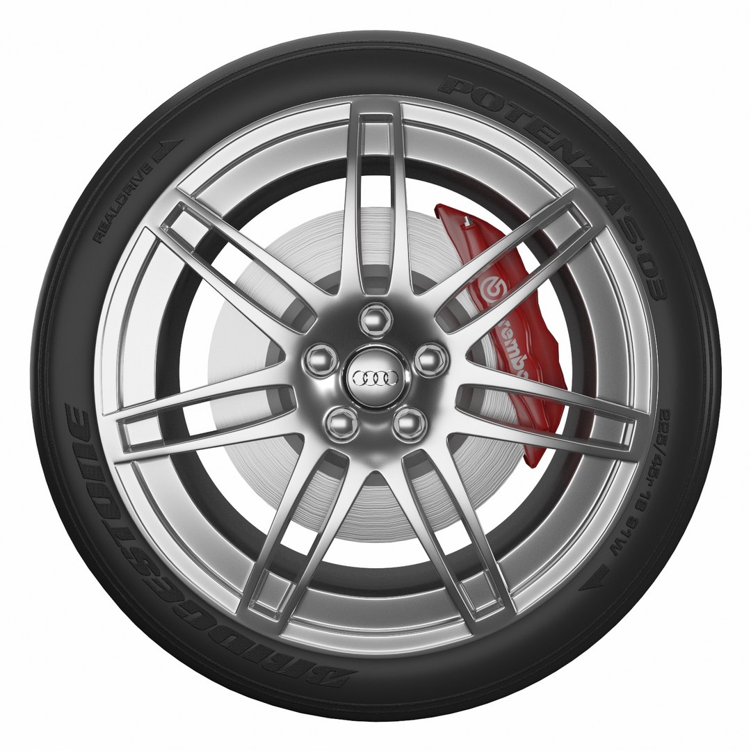 3D Model Audi Rim Tire - TurboSquid 1626293
