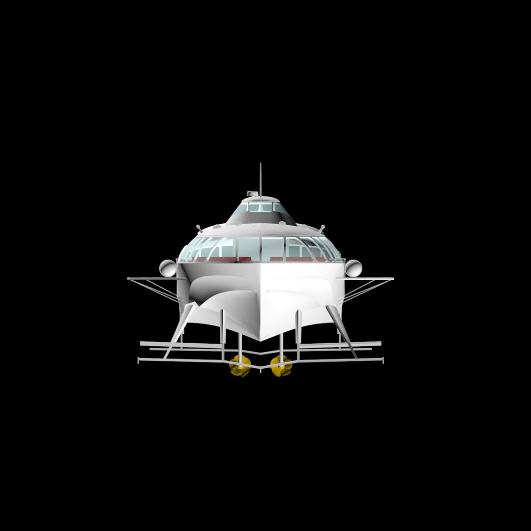 3D Meteor Large-sized Passenger Hydrofoil Model - TurboSquid 1219297