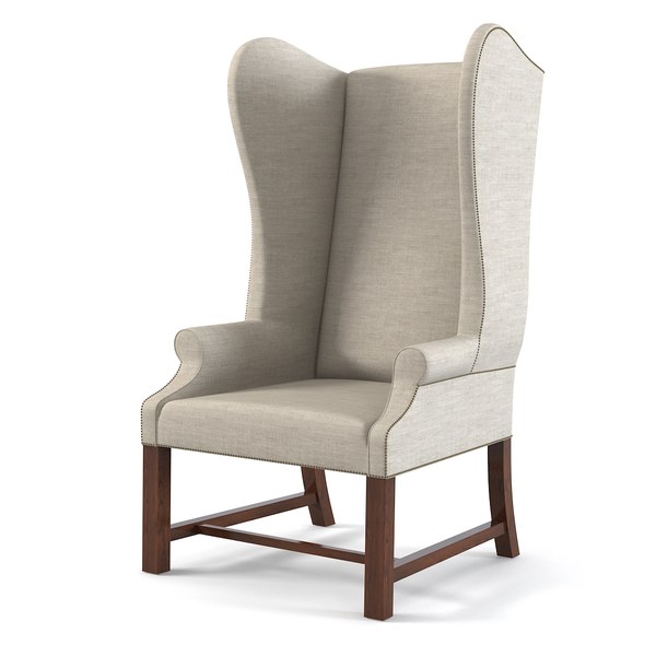 french upholstered wing chair max