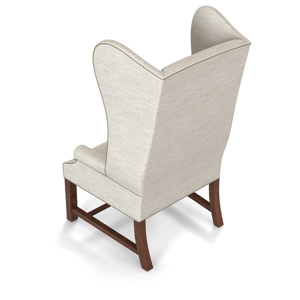 french upholstered wing chair max