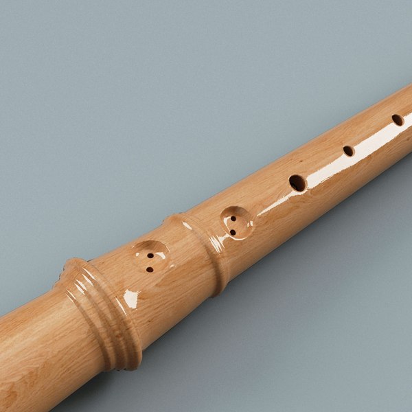 3ds max wooden flute