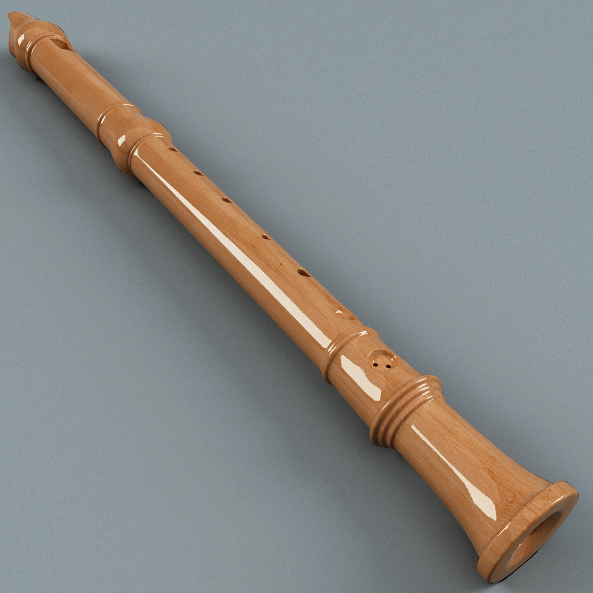 3ds max wooden flute