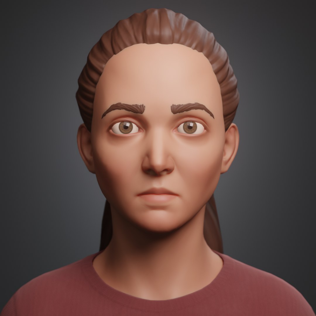Female Stylized Rigged 3d Model Turbosquid 2055276