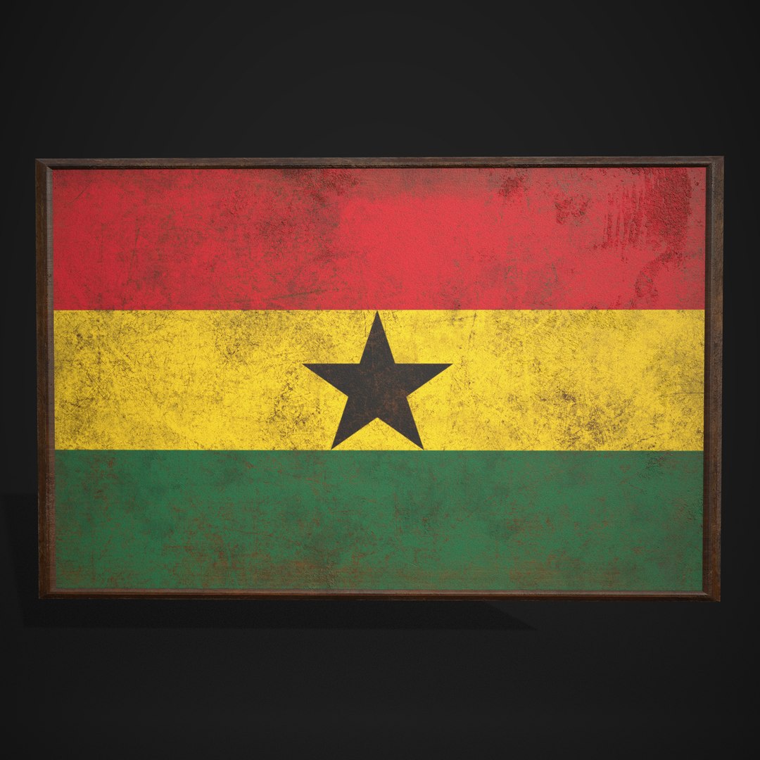 Old Picture Frame With Ghana Flag - Game Ready PBR Low-poly 3D Model 3D ...
