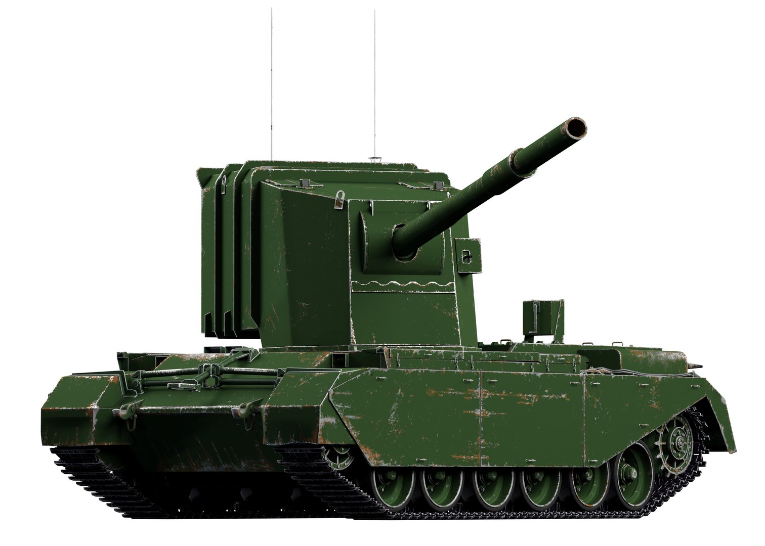 3D Tank FV 4005 Stage 2 Model - TurboSquid 2035684