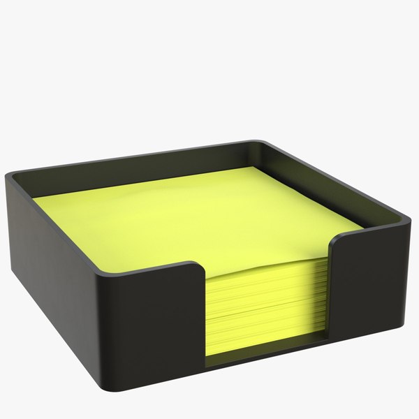3D sticky notes holder model - TurboSquid 1511277