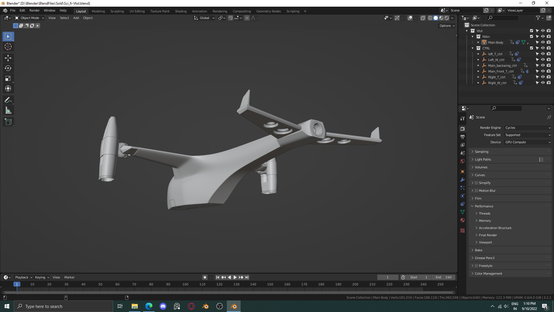 3D Scifi VTOL Aircraft - TurboSquid 1956392
