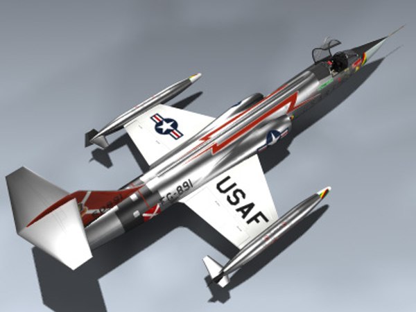 3d model f-104c starfighter fighter