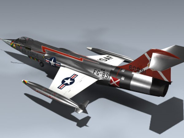 3d model f-104c starfighter fighter