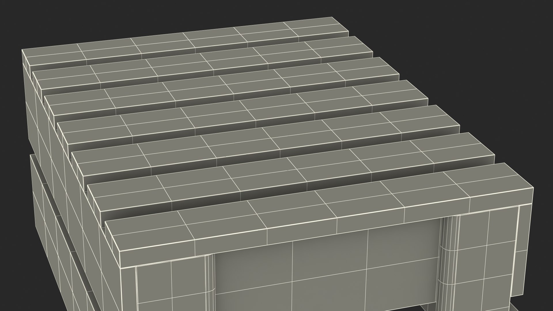 Scorched Wooden Packaging of Boards Low Small 3D model - TurboSquid 1988231