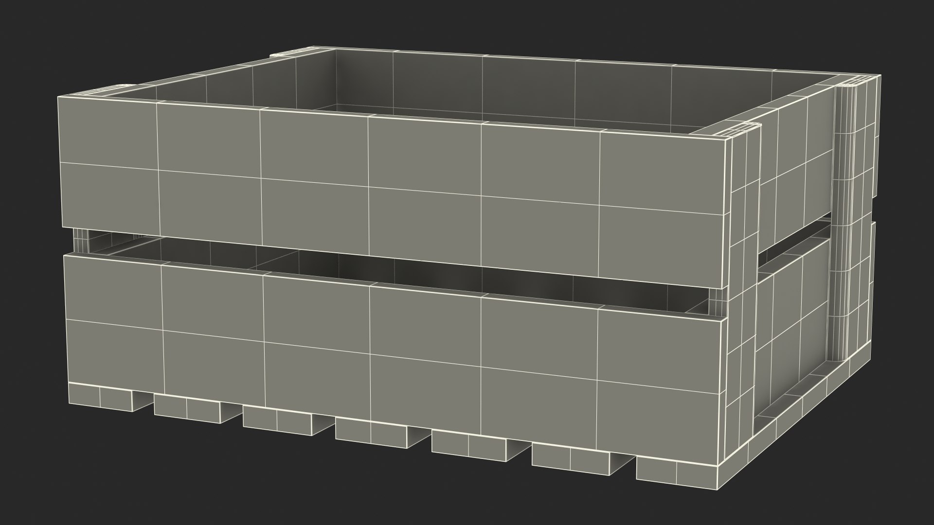 Scorched Wooden Packaging of Boards Low Small 3D model - TurboSquid 1988231