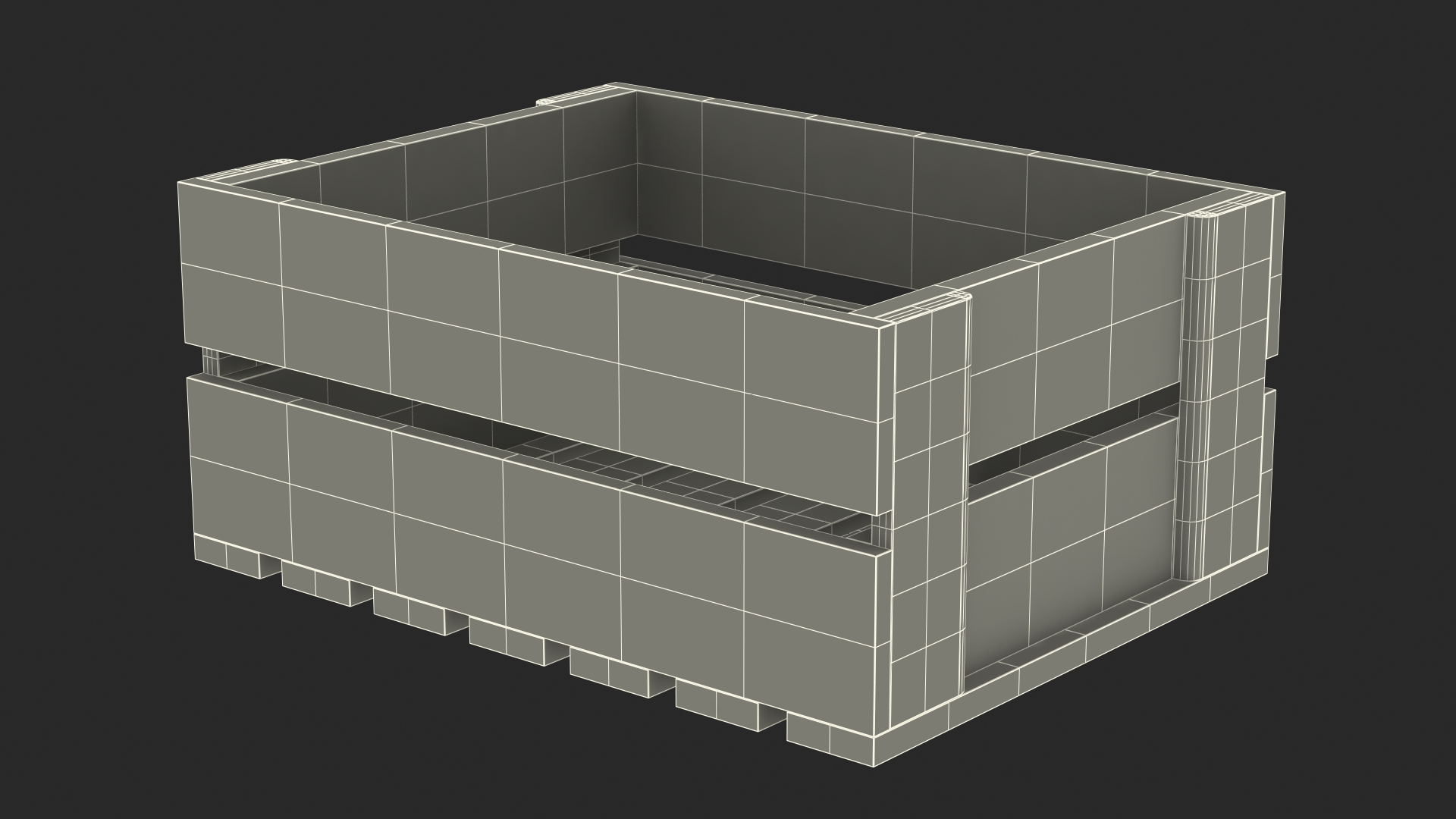 Scorched Wooden Packaging of Boards Low Small 3D model - TurboSquid 1988231