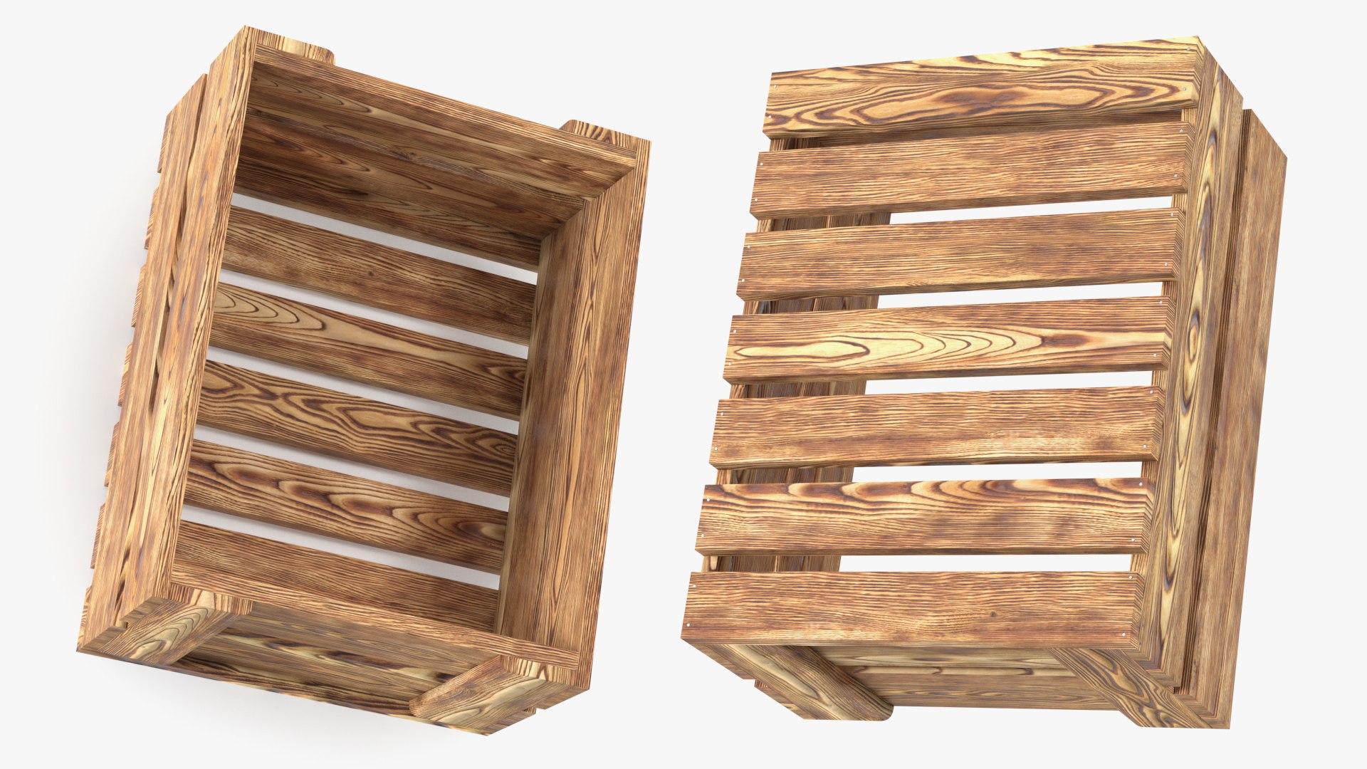 Scorched Wooden Packaging of Boards Low Small 3D model - TurboSquid 1988231