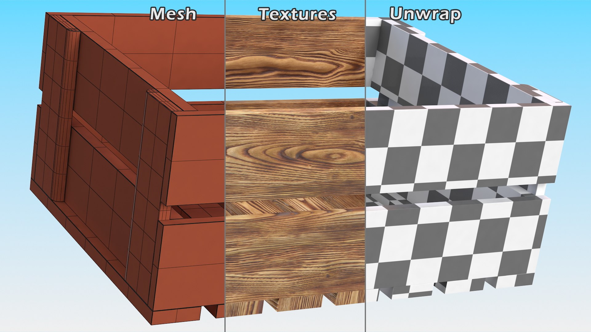 Scorched Wooden Packaging of Boards Low Small 3D model - TurboSquid 1988231