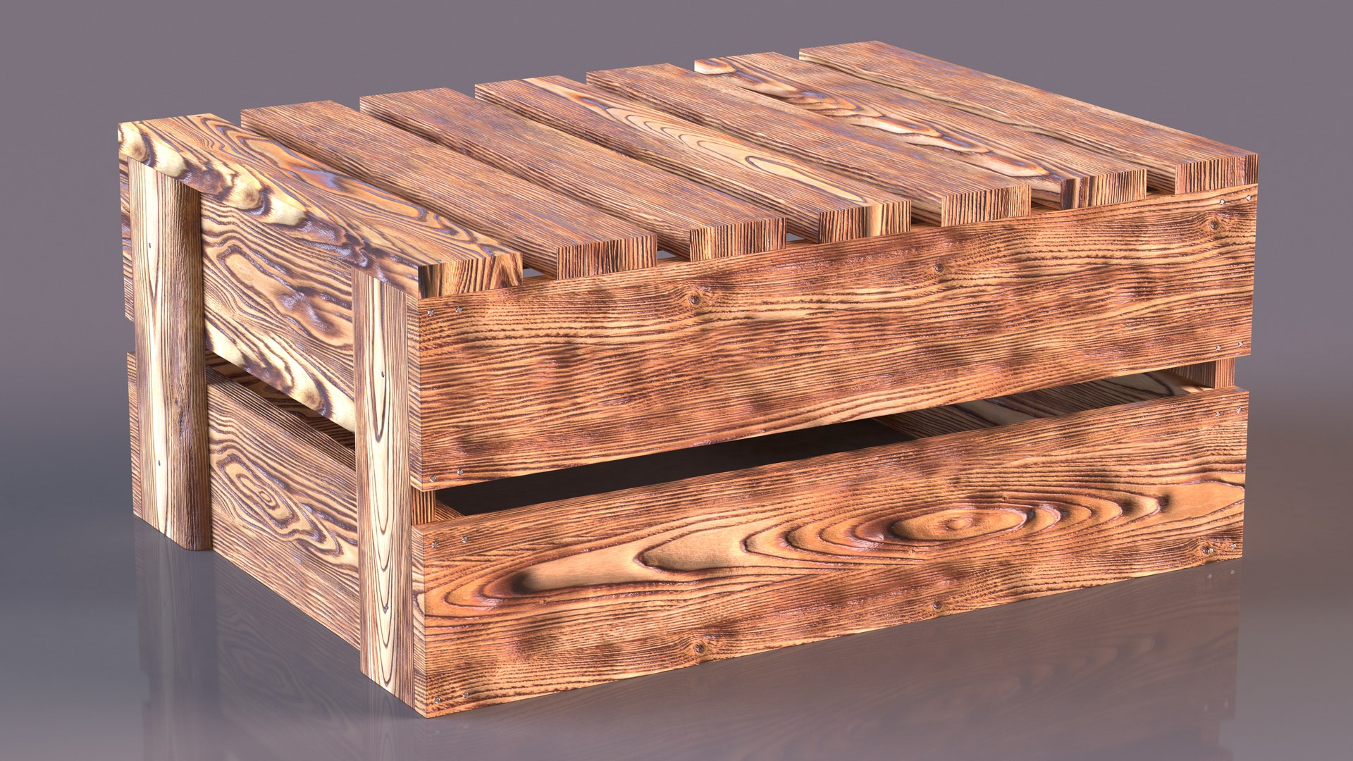 Scorched Wooden Packaging of Boards Low Small 3D model - TurboSquid 1988231