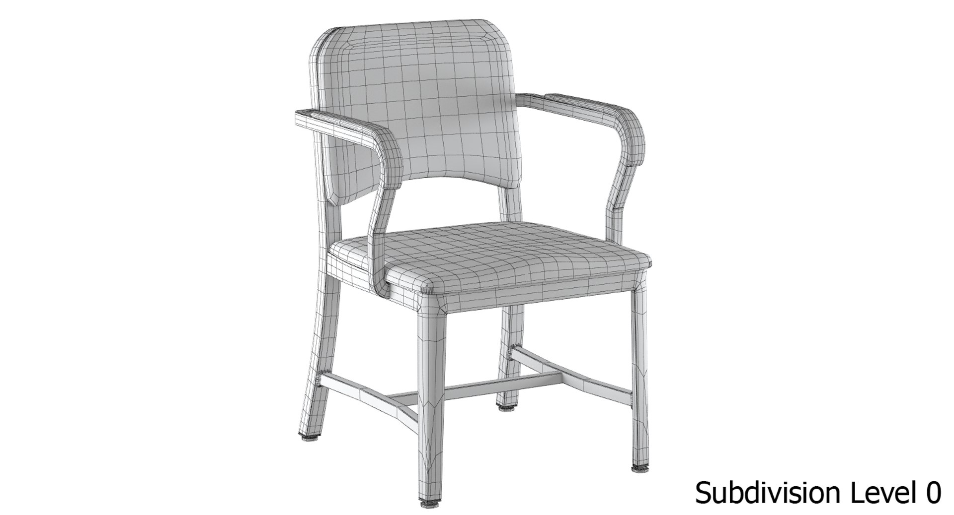 3d Model Armchair Navy
