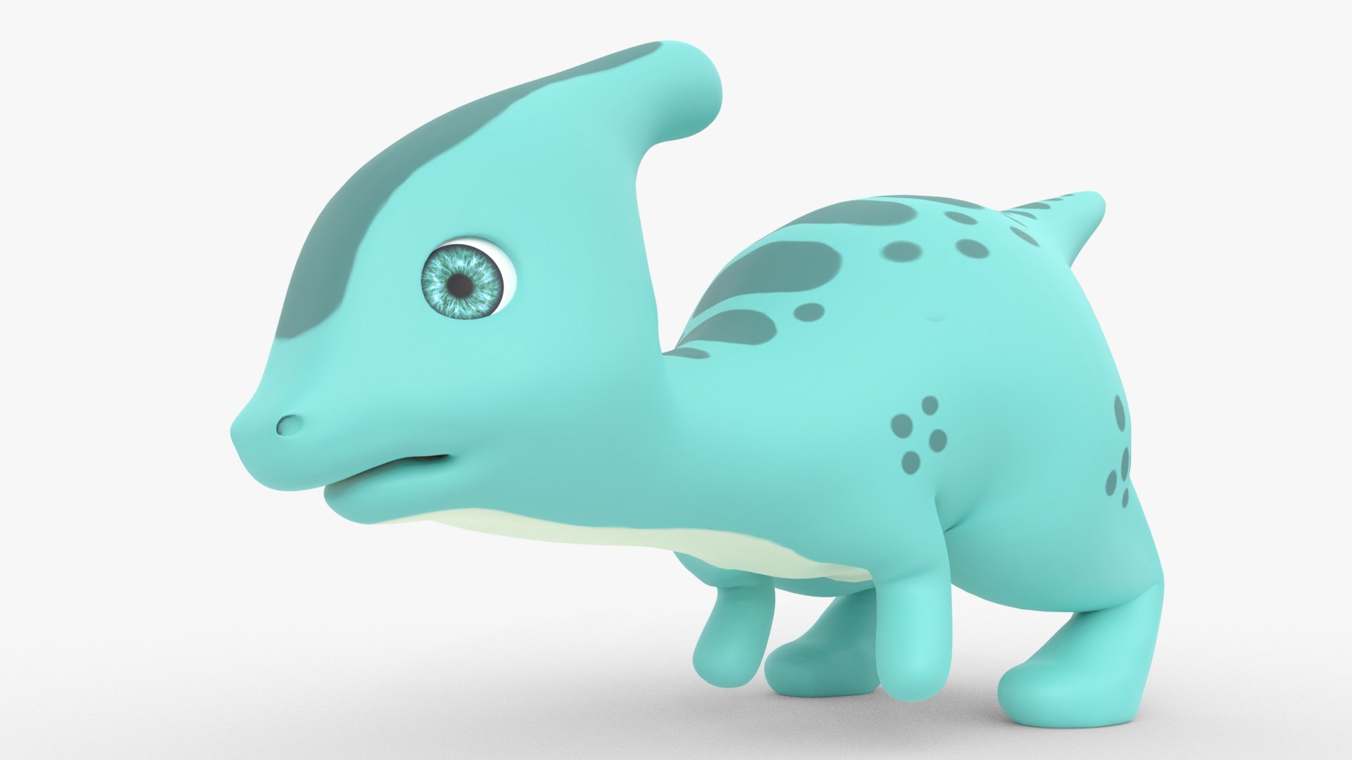3D Cartoon Baby Parasaurolophus Model - TurboSquid 1508068