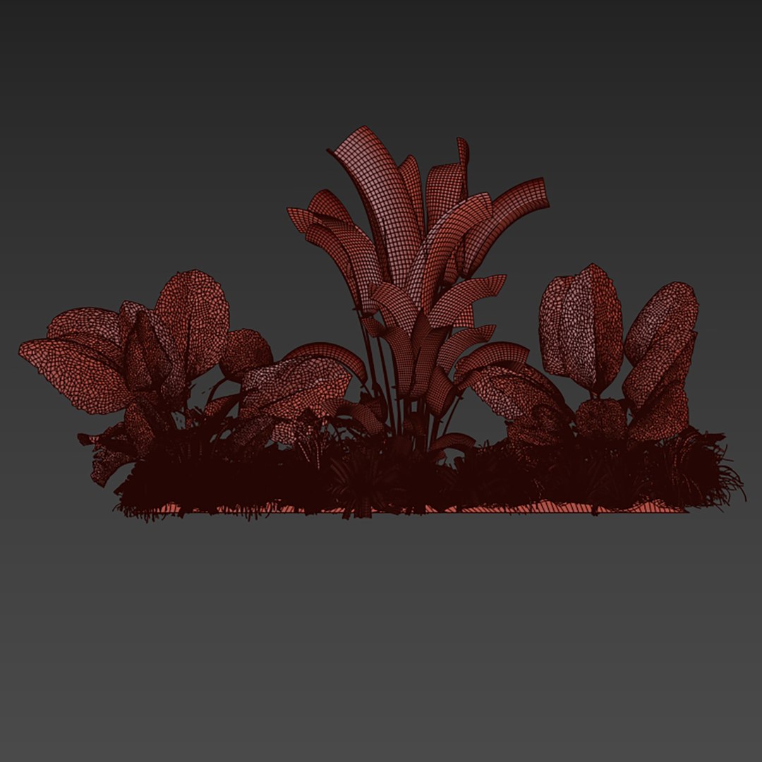 Plant Vol 826 - Banana - Monstera - Grass - Garden 3D Model ...