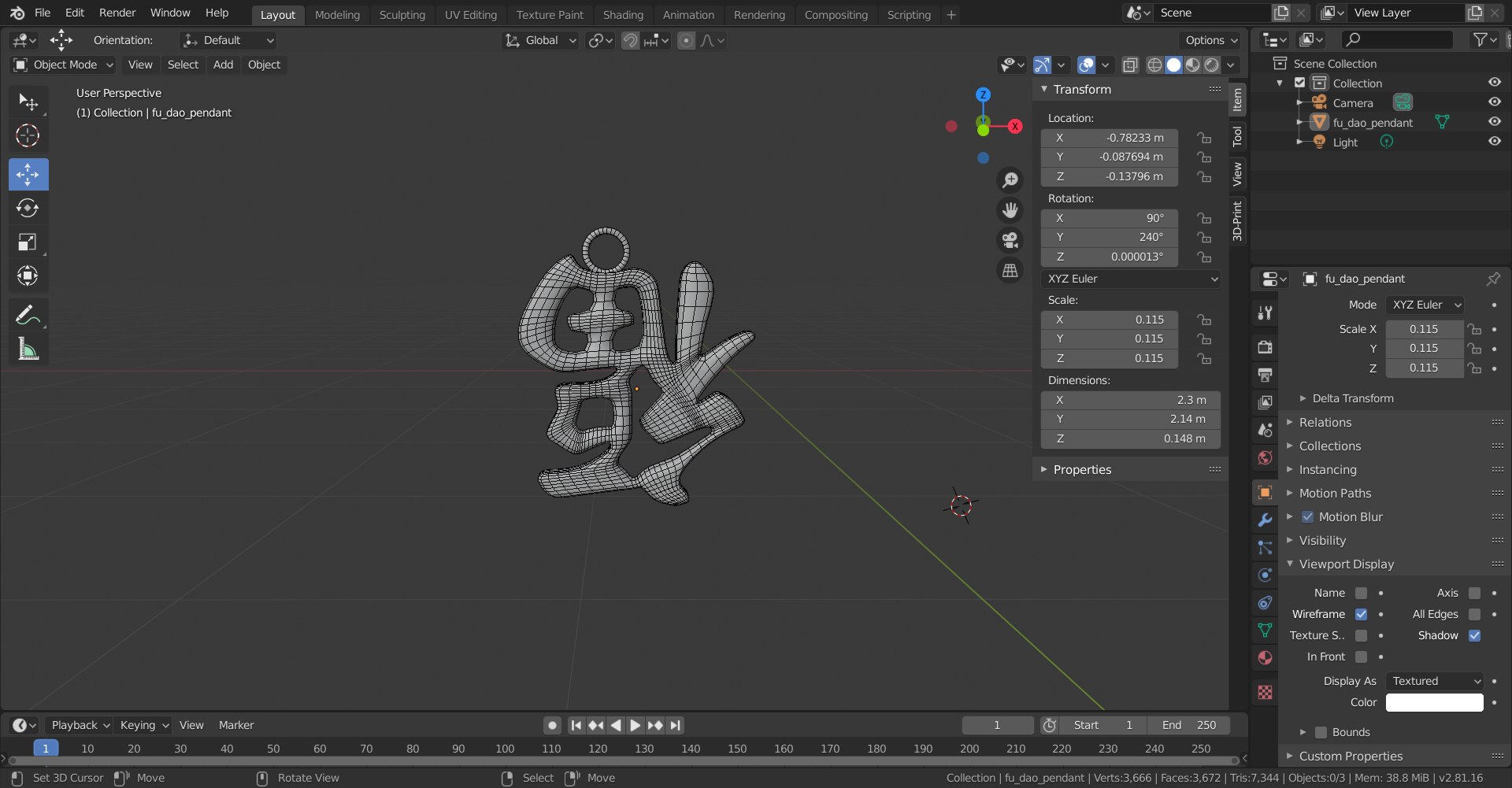 Fu dao 3D model - TurboSquid 1511562