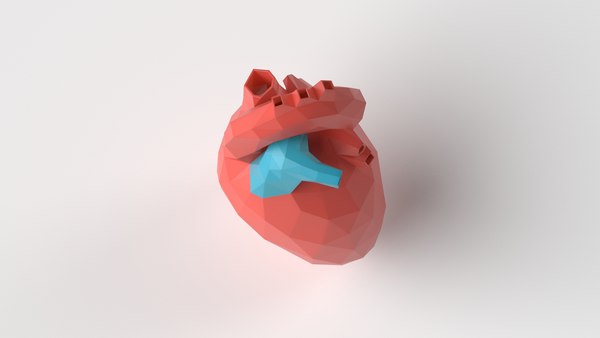Stylized low poly human heart 3D - TurboSquid 1755851