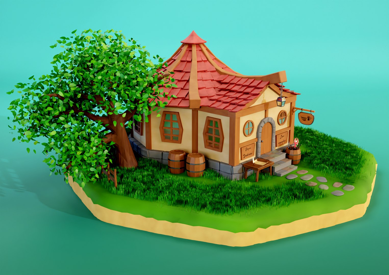 3D Fantasy Tavern Model - TurboSquid 1752244