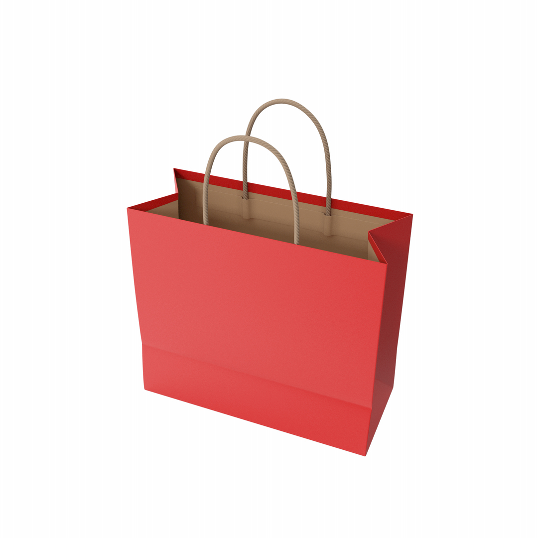 3D Red Paper Bag - TurboSquid 2032816